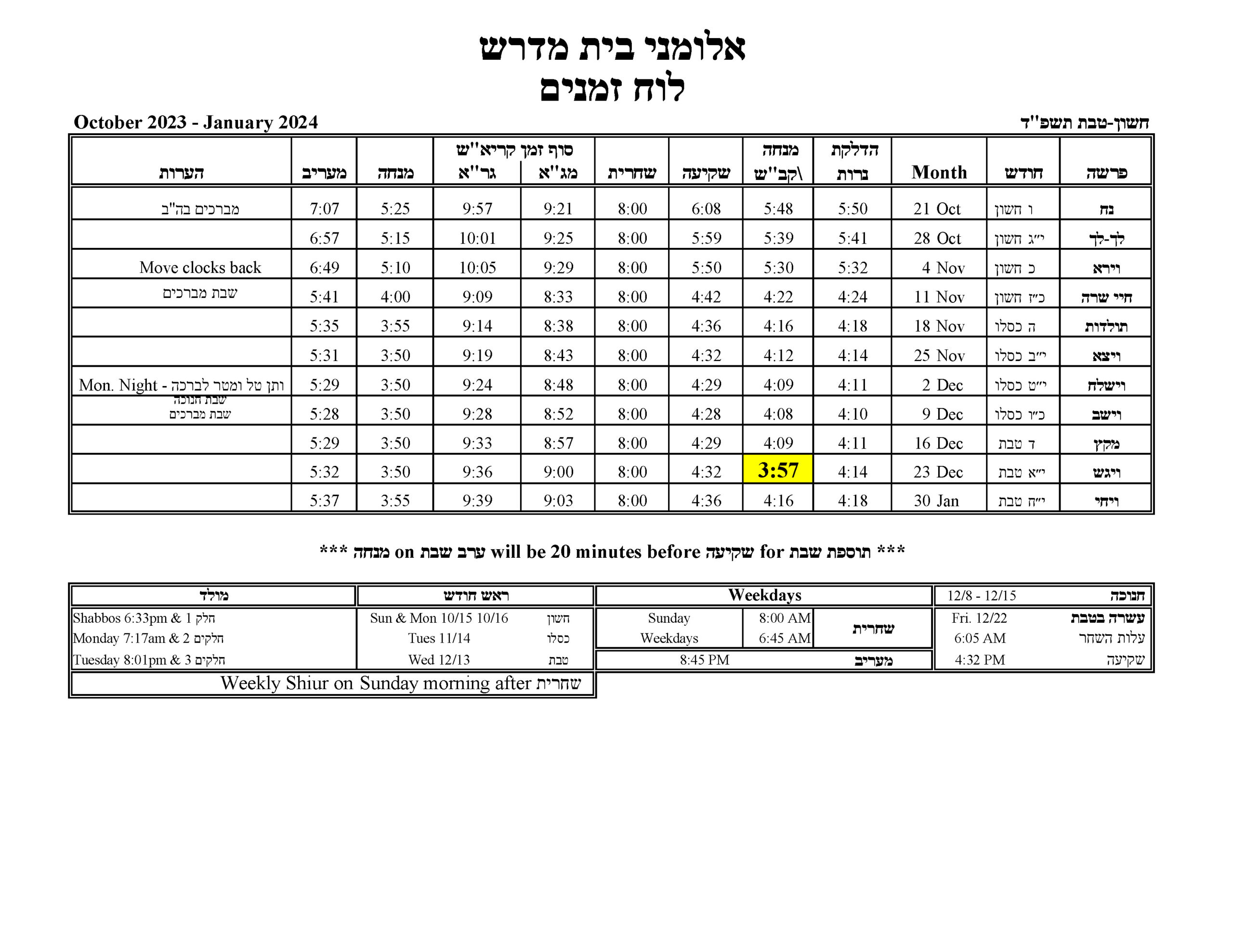 Zmanim